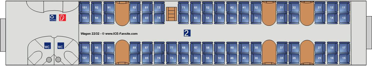 www.ICE-Fansite.de - die grosse Seite über den ICE - Sitzpläne: ICE 3